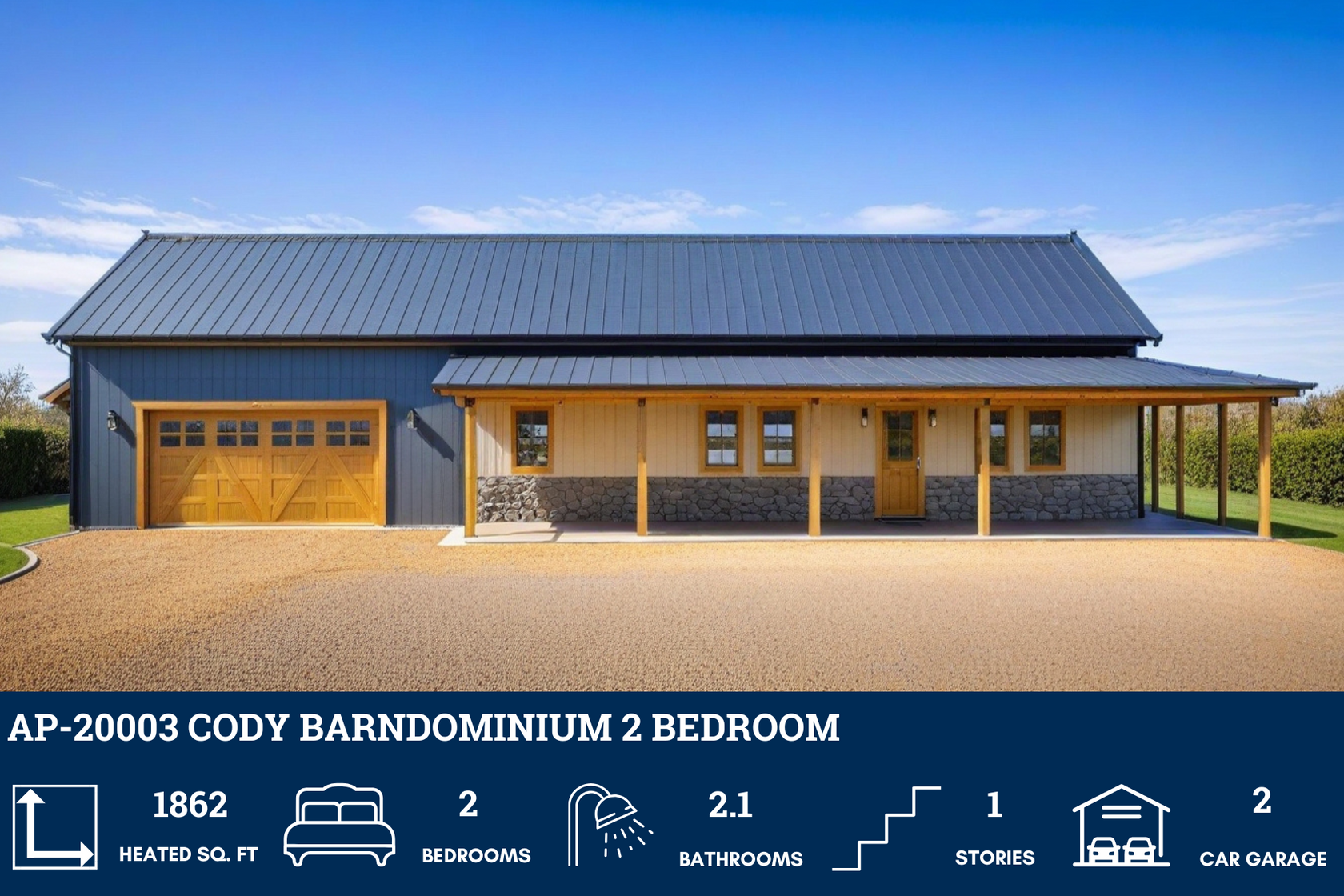 AP-20003 Cody Barndominium House Plan – Barndominium Plans