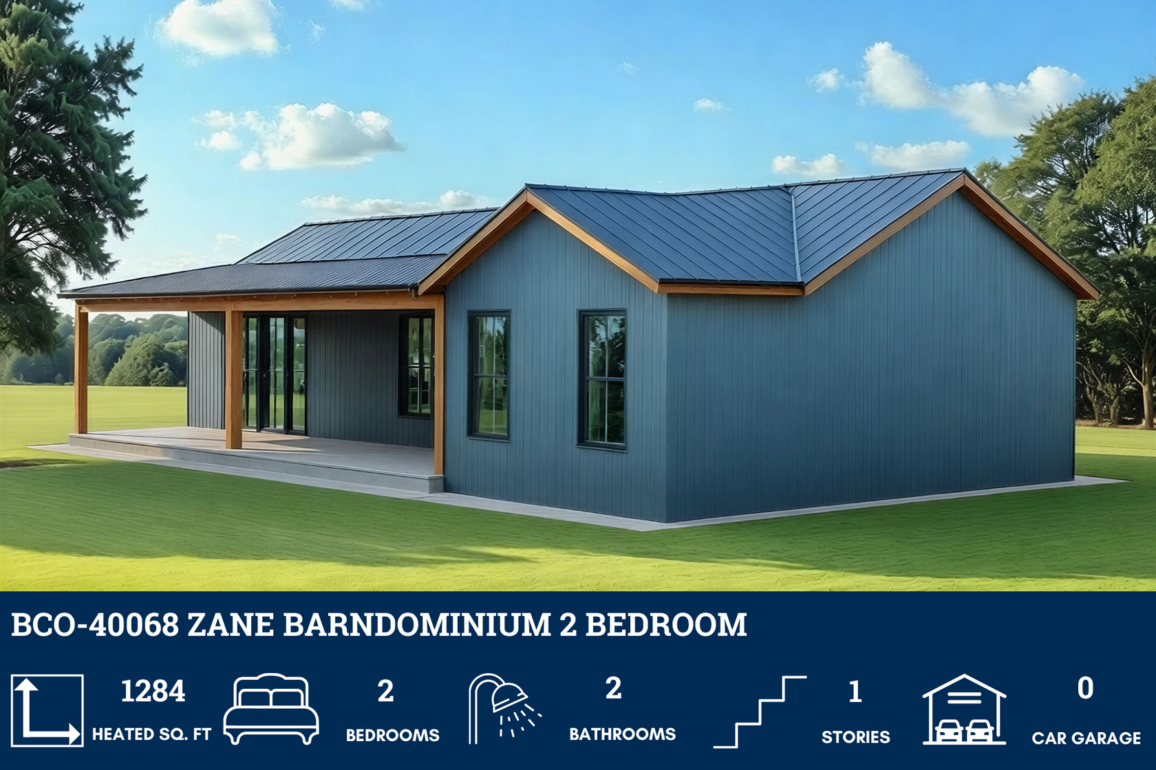 BCO-40068 Zane Barndominium House Plan – Barndominium Plans