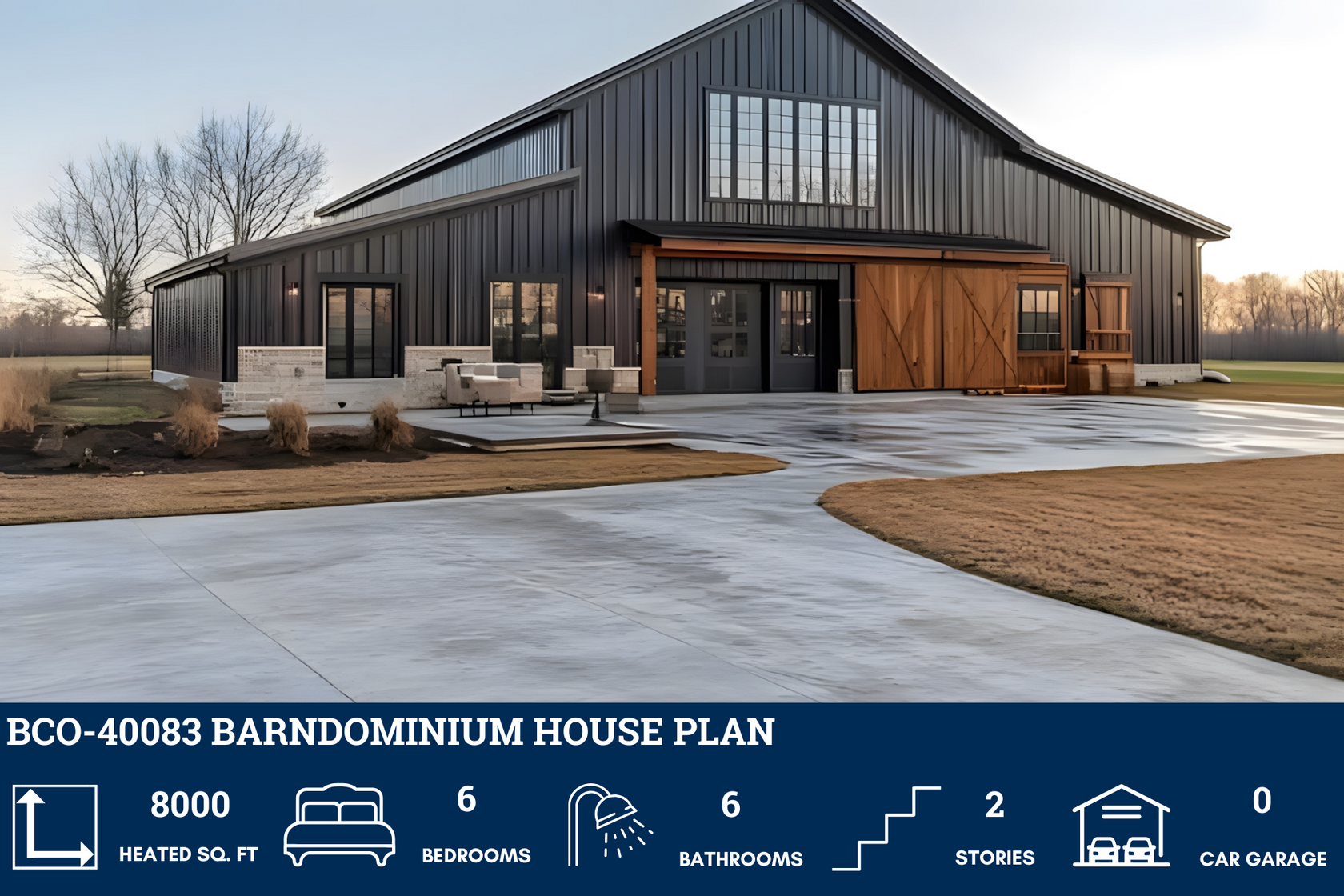 BCO-40083 Barndominium House Plan – Barndominium Plans