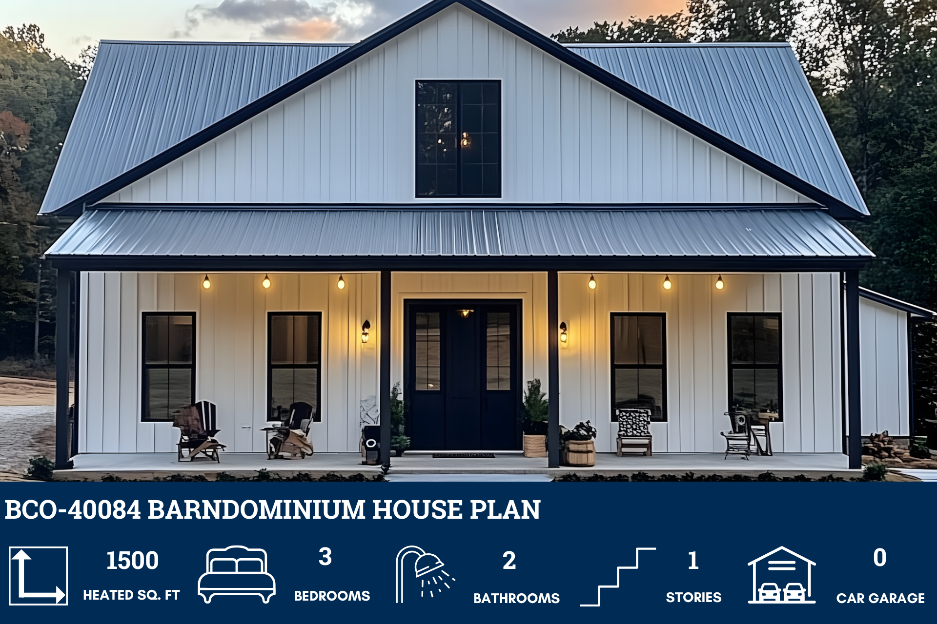 BCO-40084 Barndominium House Plan – Barndominium Plans