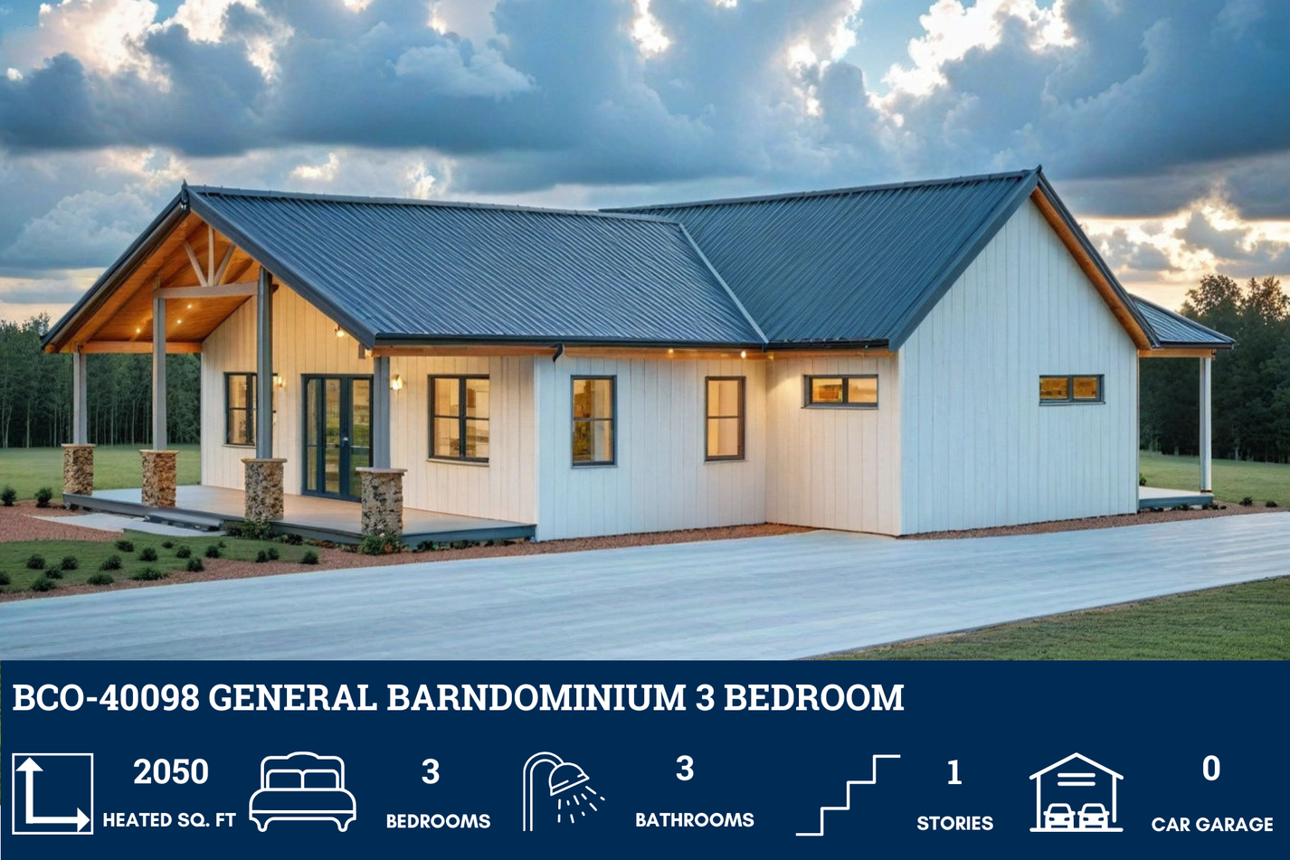 BCO-40098 General Barndominium House Plan – Barndominium Plans