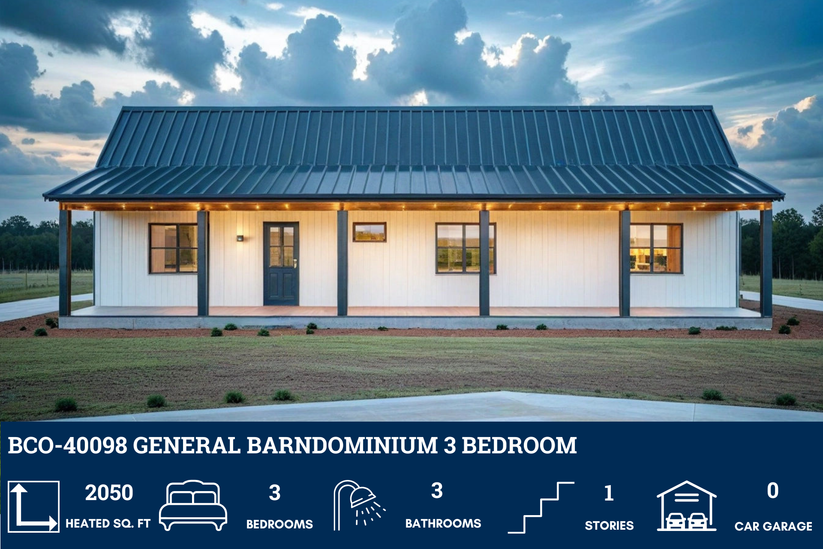 BCO-40098 General Barndominium House Plan – Barndominium Plans