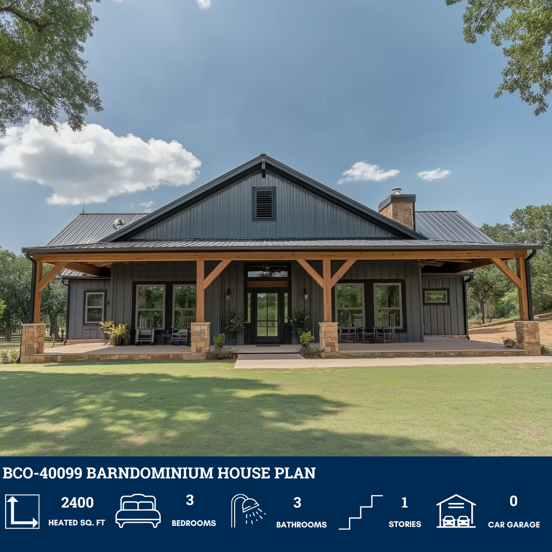 BCO-40099 Barndominium House Plan – Barndominium Plans