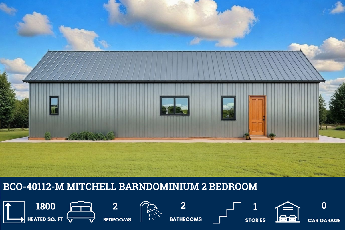 BCO-40112-M Mitchell Barndominium House Plan – Barndominium Plans