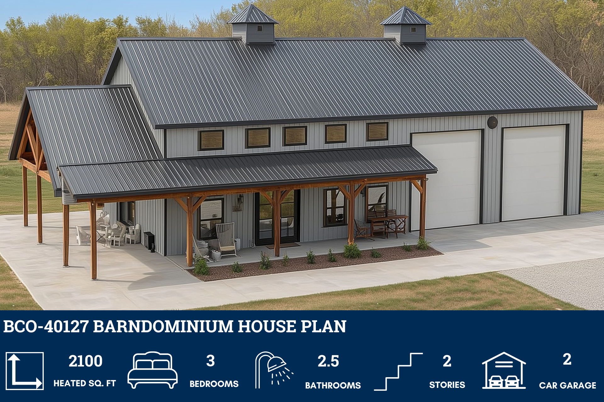 BCO-40127 Barndominium House Plan – Barndominium Plans