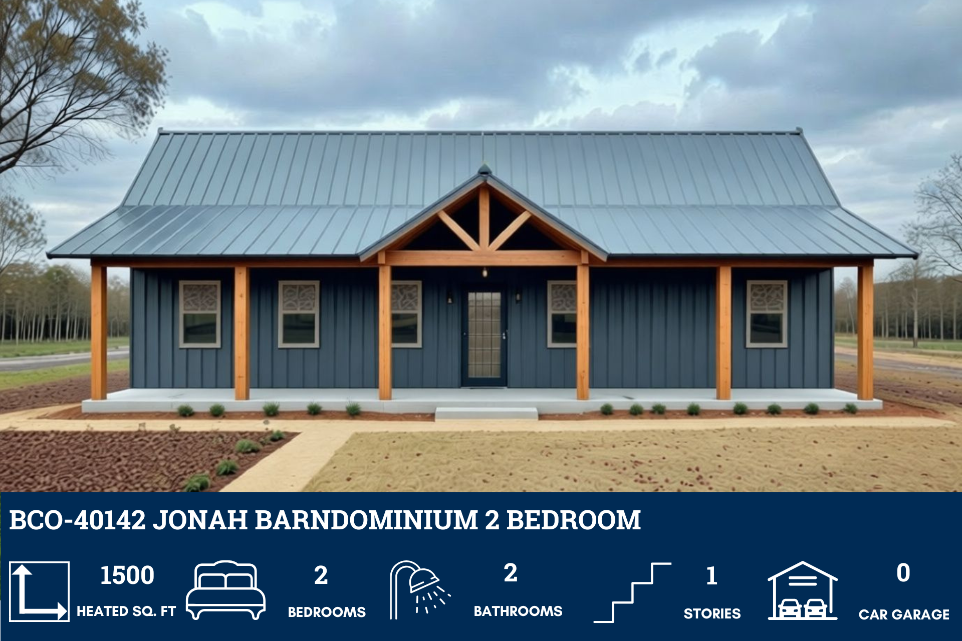 BCO-40142 Jonah Barndominium House Plan – Barndominium Plans