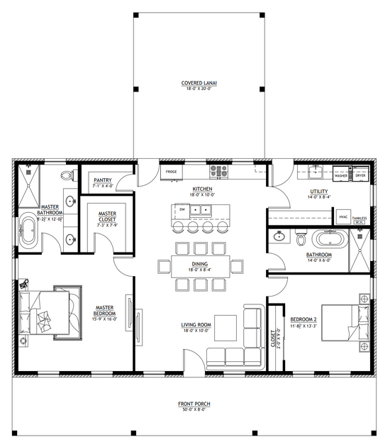 BCO-40142 Jonah Barndominium House Plan – Barndominium Plans