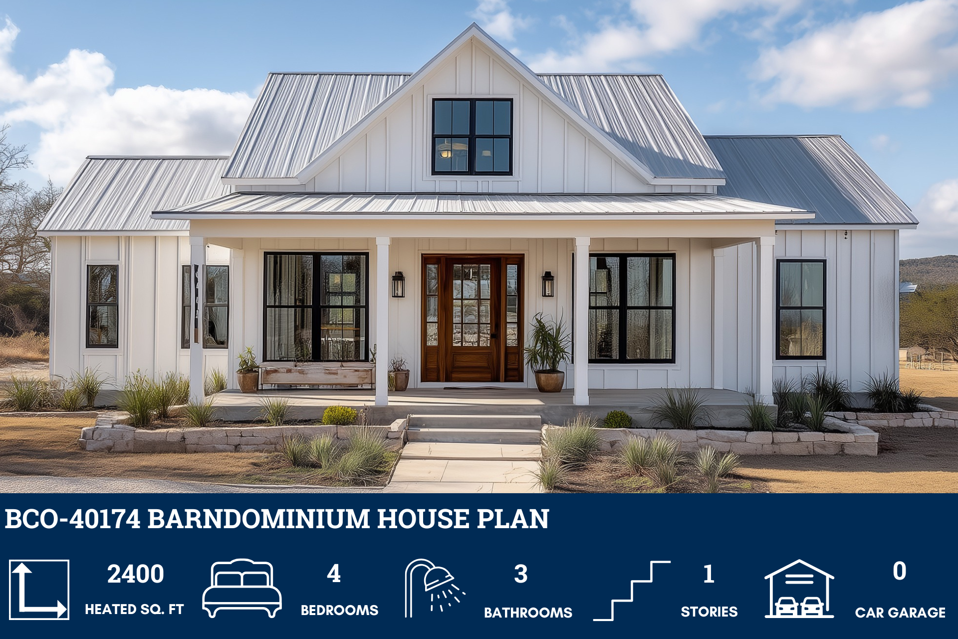BCO-40174 Barndominium House Plan – Barndominium Plans