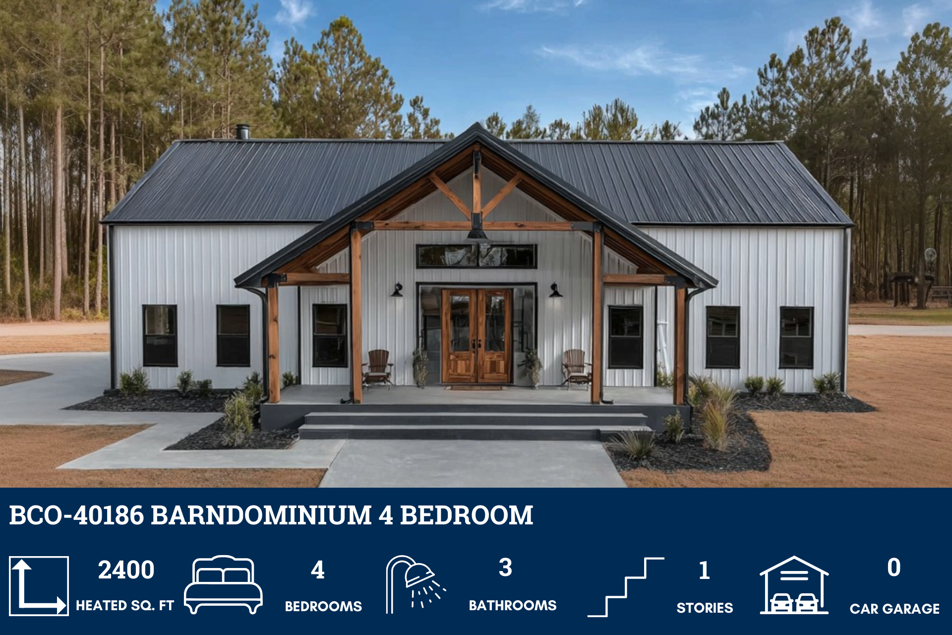 BCO-40186 Barndominium House Plan – Barndominium Plans