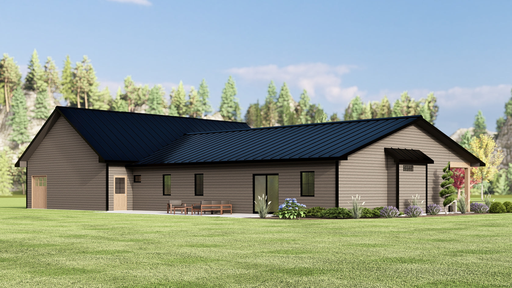 BG-20018 Landon Barndominium House Plan – Barndominium Plans