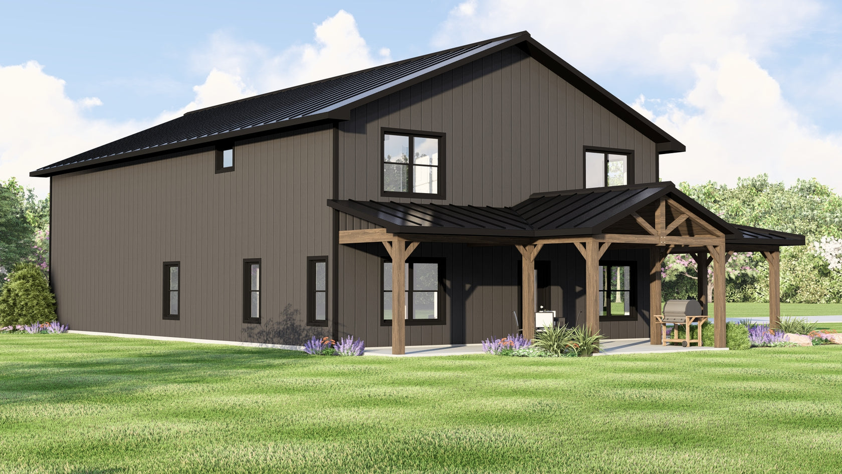 BG-20052 Harrow Barndominium House Plan – Barndominium Plans