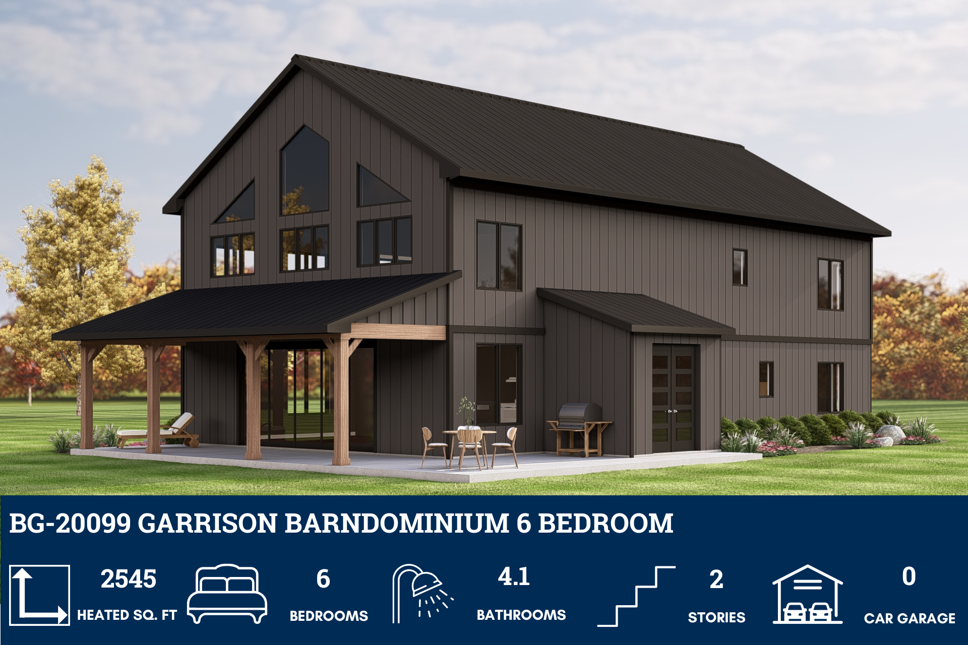 BG-20099 Garrison Barndominium House Plan – Barndominium Plans