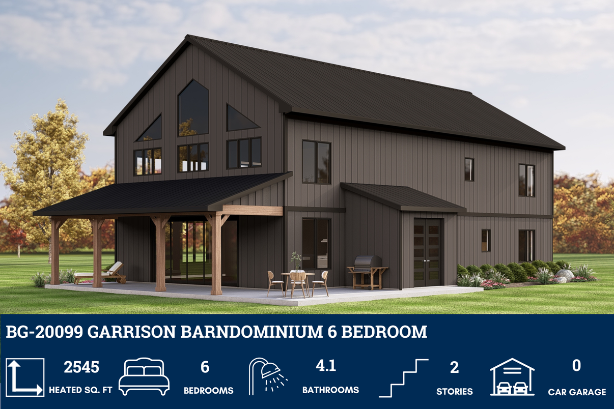 BG-20099 Garrison Barndominium House Plan – Barndominium Plans