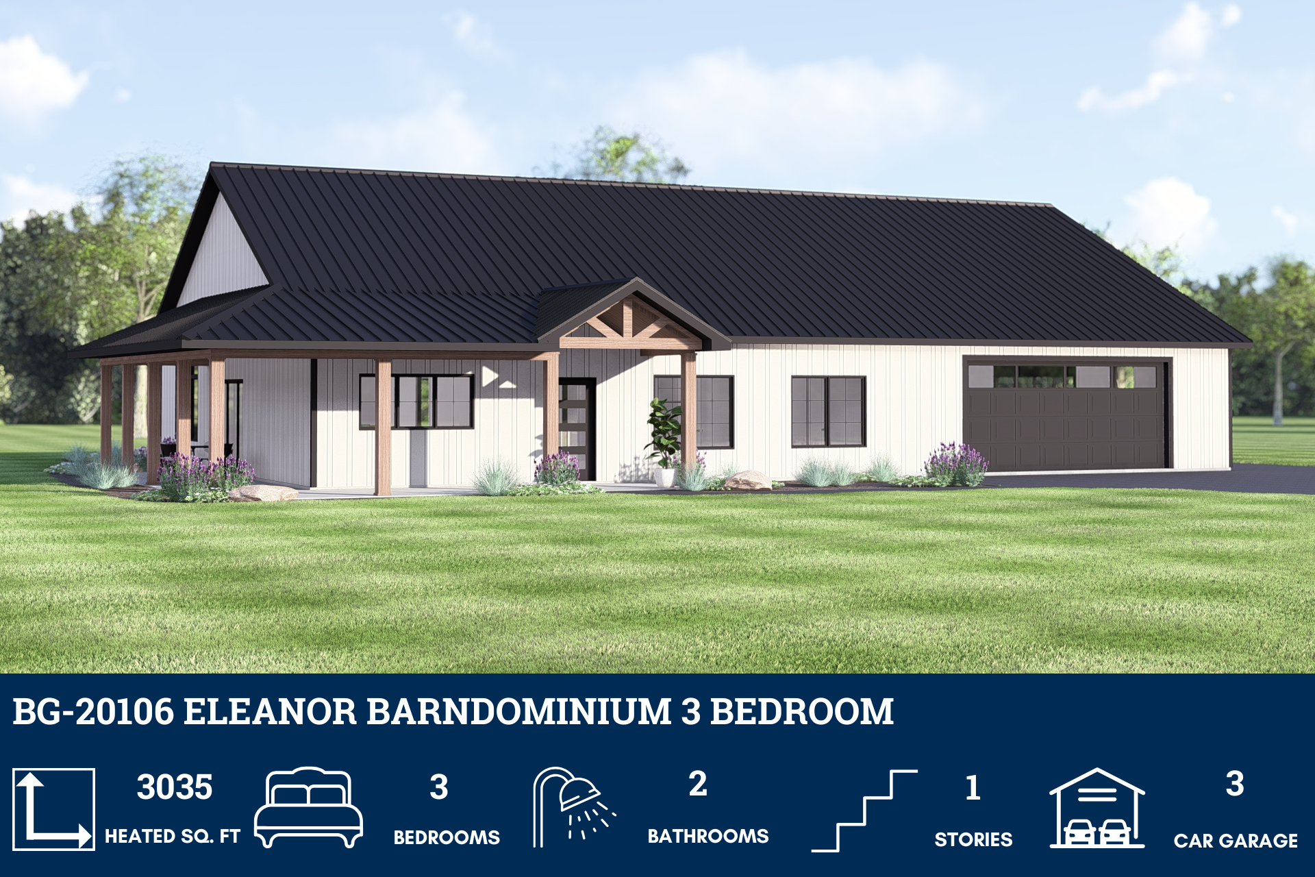 BG-20106 Eleanor Barndominium House Plan – Barndominium Plans