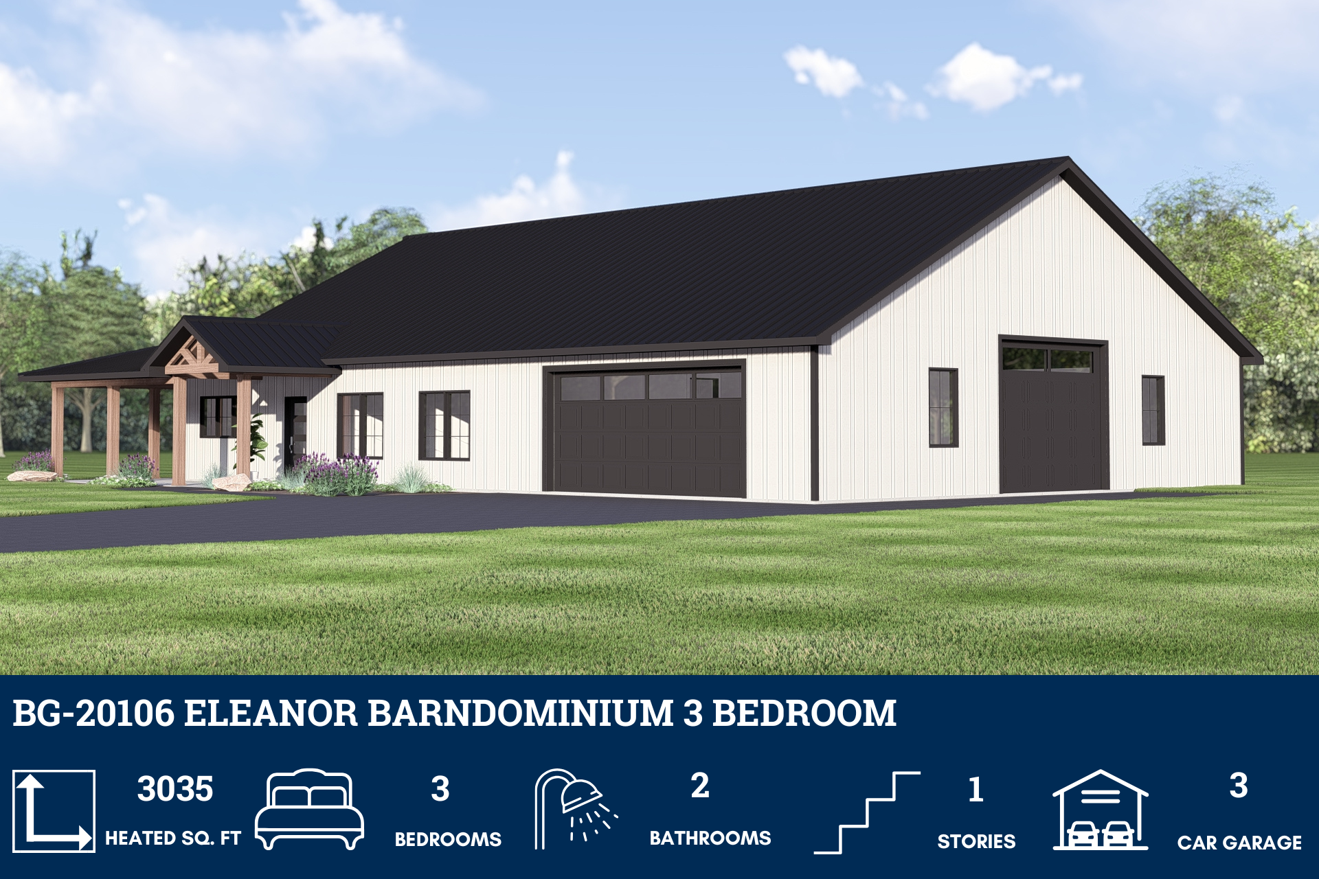 BG-20106 Eleanor Barndominium House Plan – Barndominium Plans