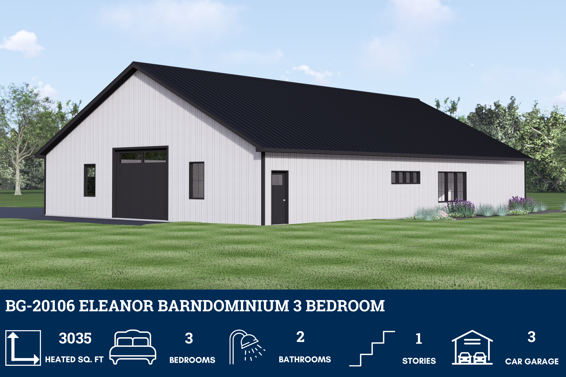 BG-20106 Eleanor Barndominium House Plan – Barndominium Plans