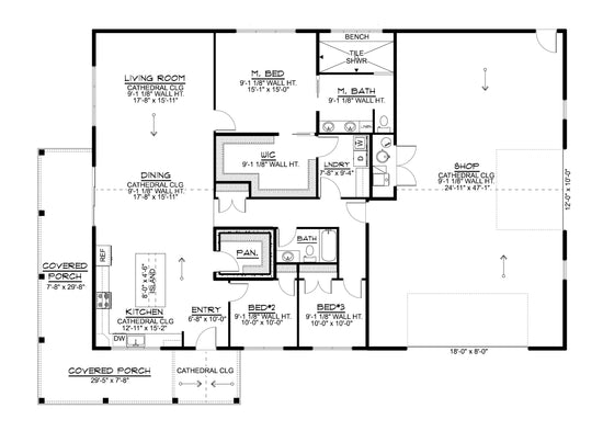 BG-20106 Eleanor Barndominium House Plan – Barndominium Plans
