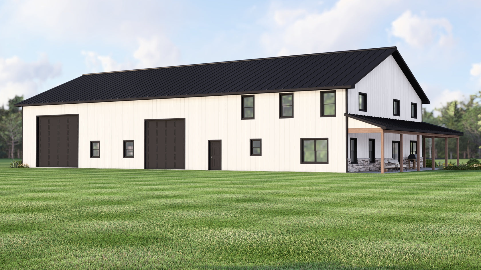 BG-20108 Vance Barndominium House Plan – Barndominium Plans