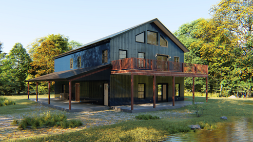 GJ-4404 Wallace Barndominium House Plan – Barndominium Plans