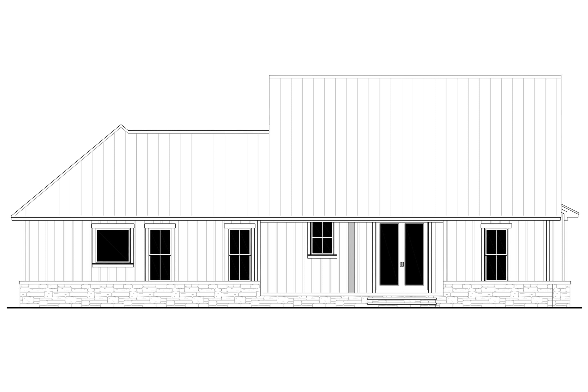 HPZ-26011 Brian Farmhouse Plan – Barndominium Plans