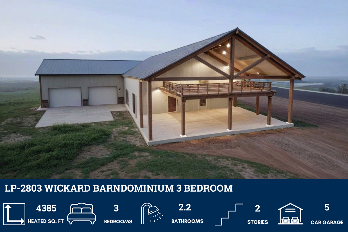 LP-2803 Wickard Barndominium House Plans – Barndominium Plans