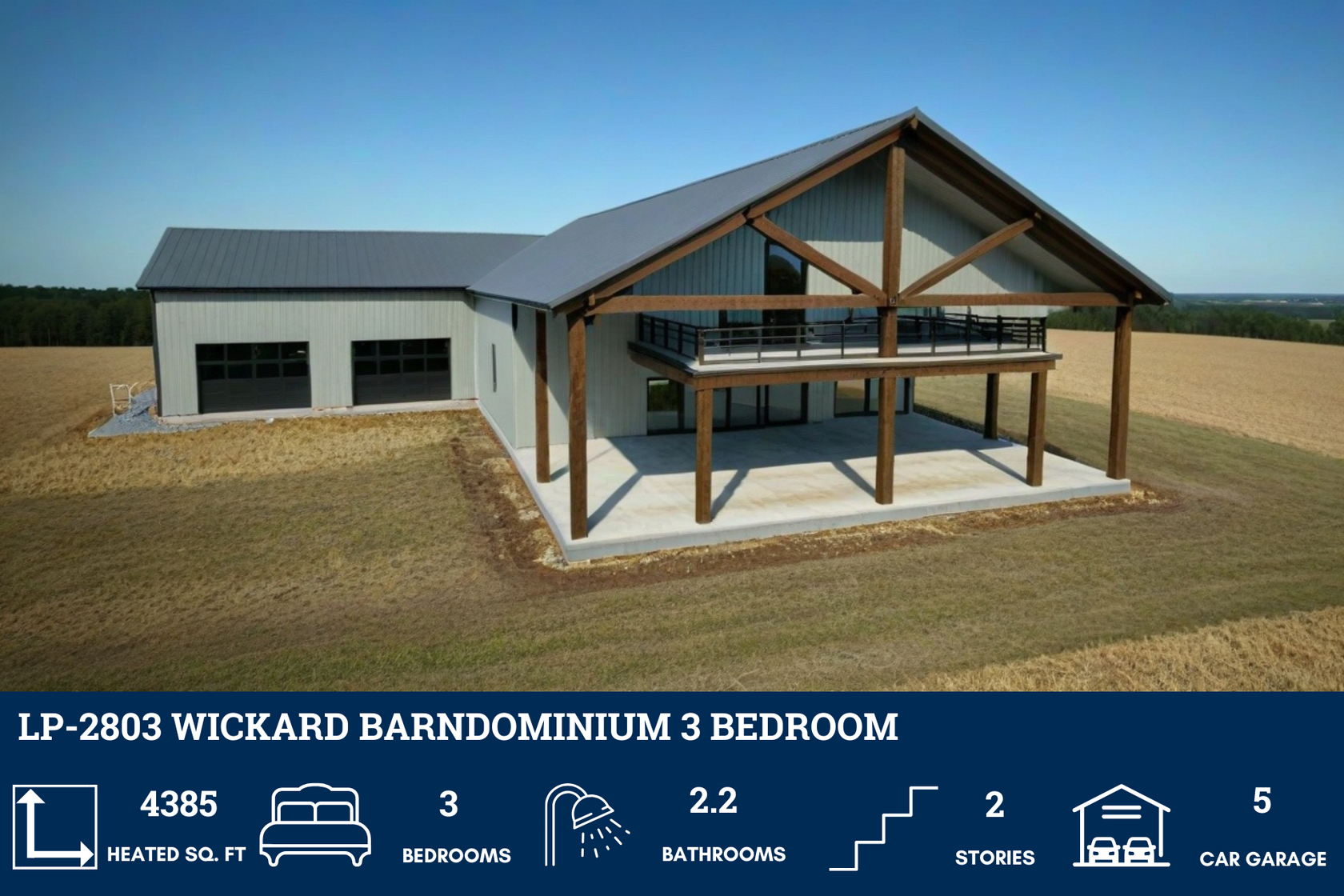 LP-2803 Wickard Barndominium House Plans – Barndominium Plans