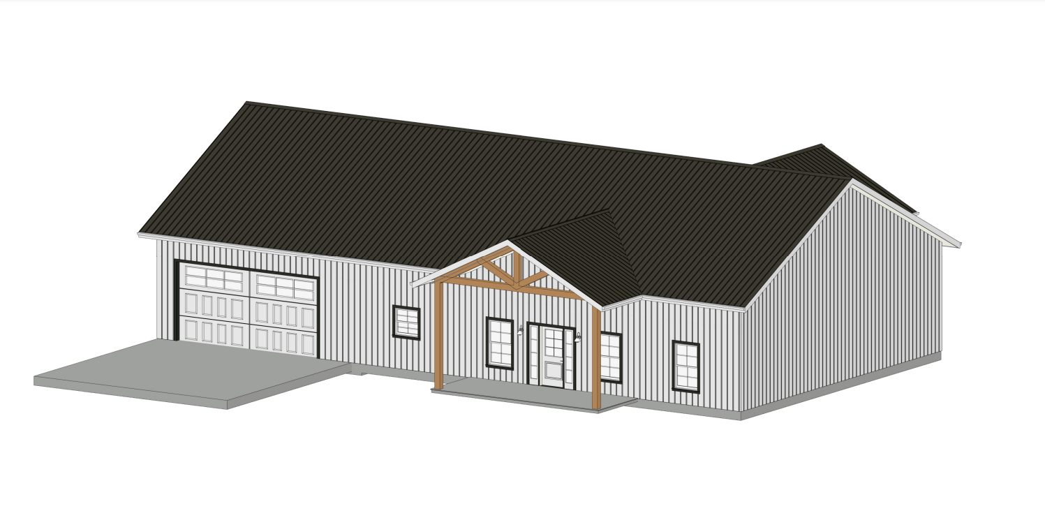 LP-3202 Phoenix Barndominium House Plan – Barndominium Plans