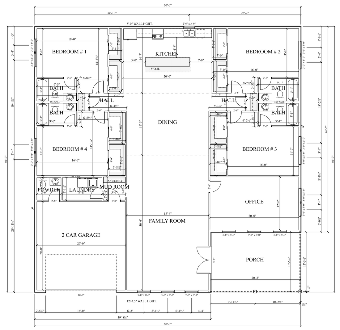 PL-60803 Penelope Barndominium House Plan – Barndominium Plans