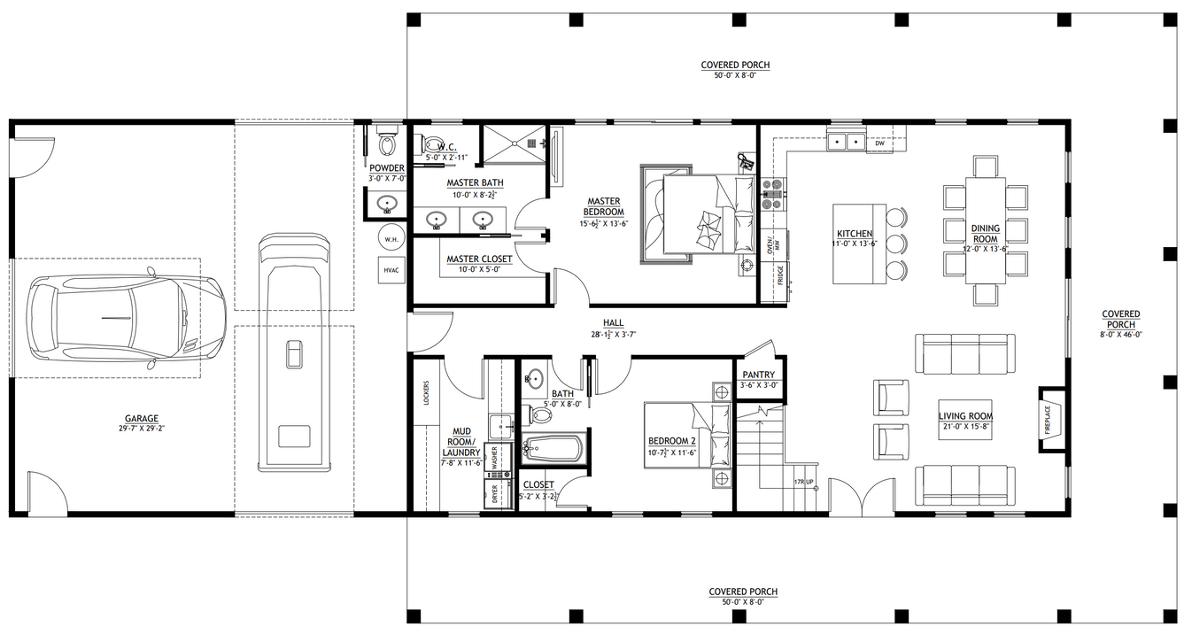 SV-5503 Parker Barndominium House Plan – Barndominium Plans