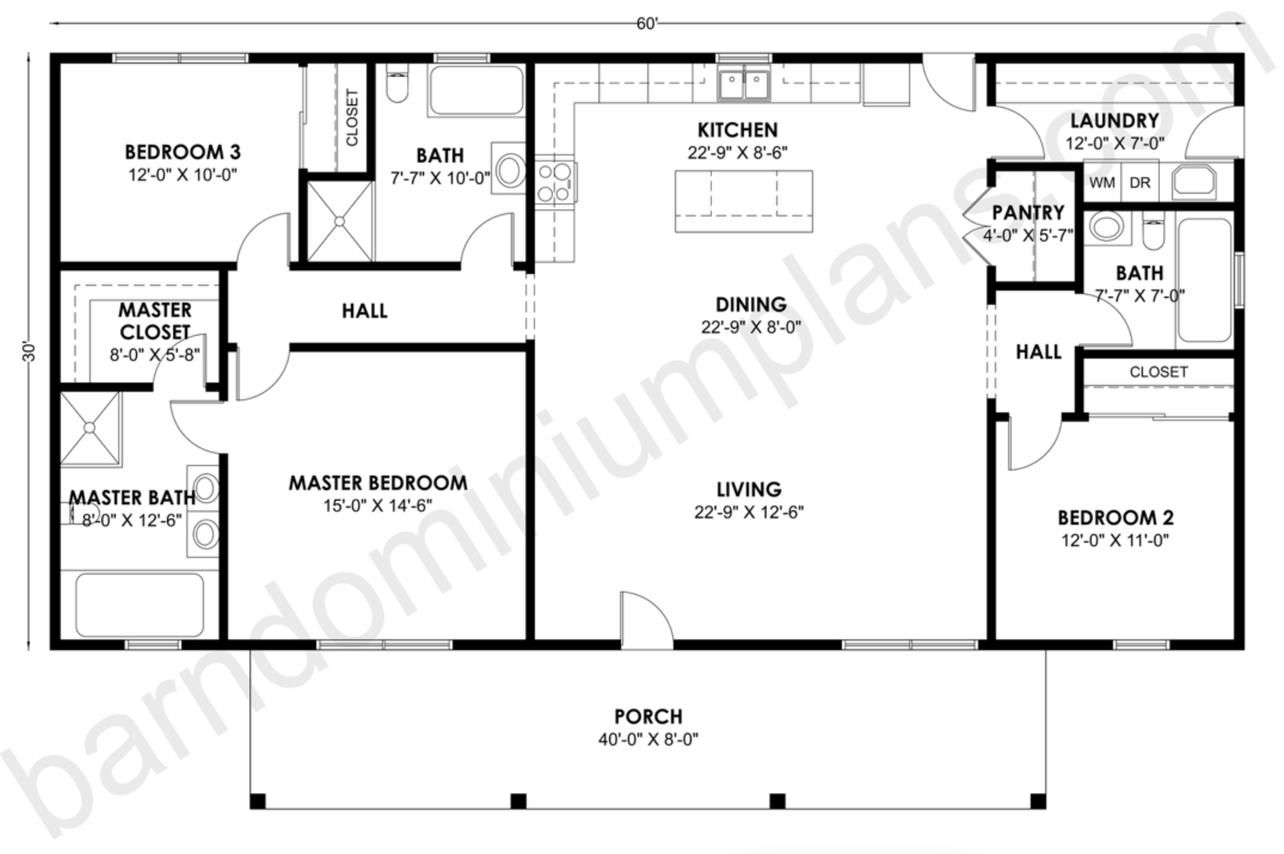 BCO-40181 Barndominium House Plan – Barndominium Plans
